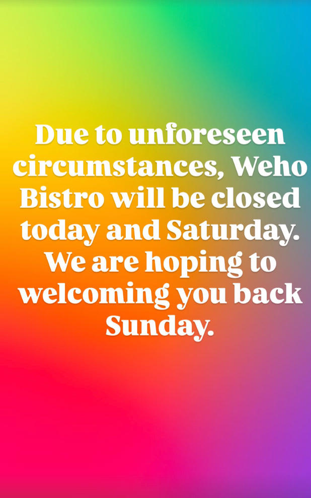 West Hollywood staple WeHo Bistro closed over vermin infestation