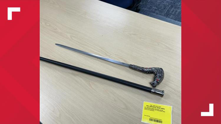 Man arrested for drugged driving, found with sword hidden in cane ...