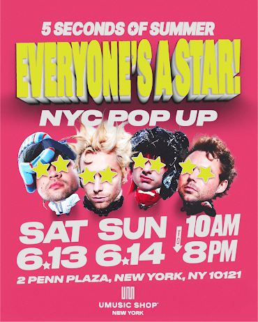 5 Seconds of Summer 'Everyone's a Star' pop-up, NYC