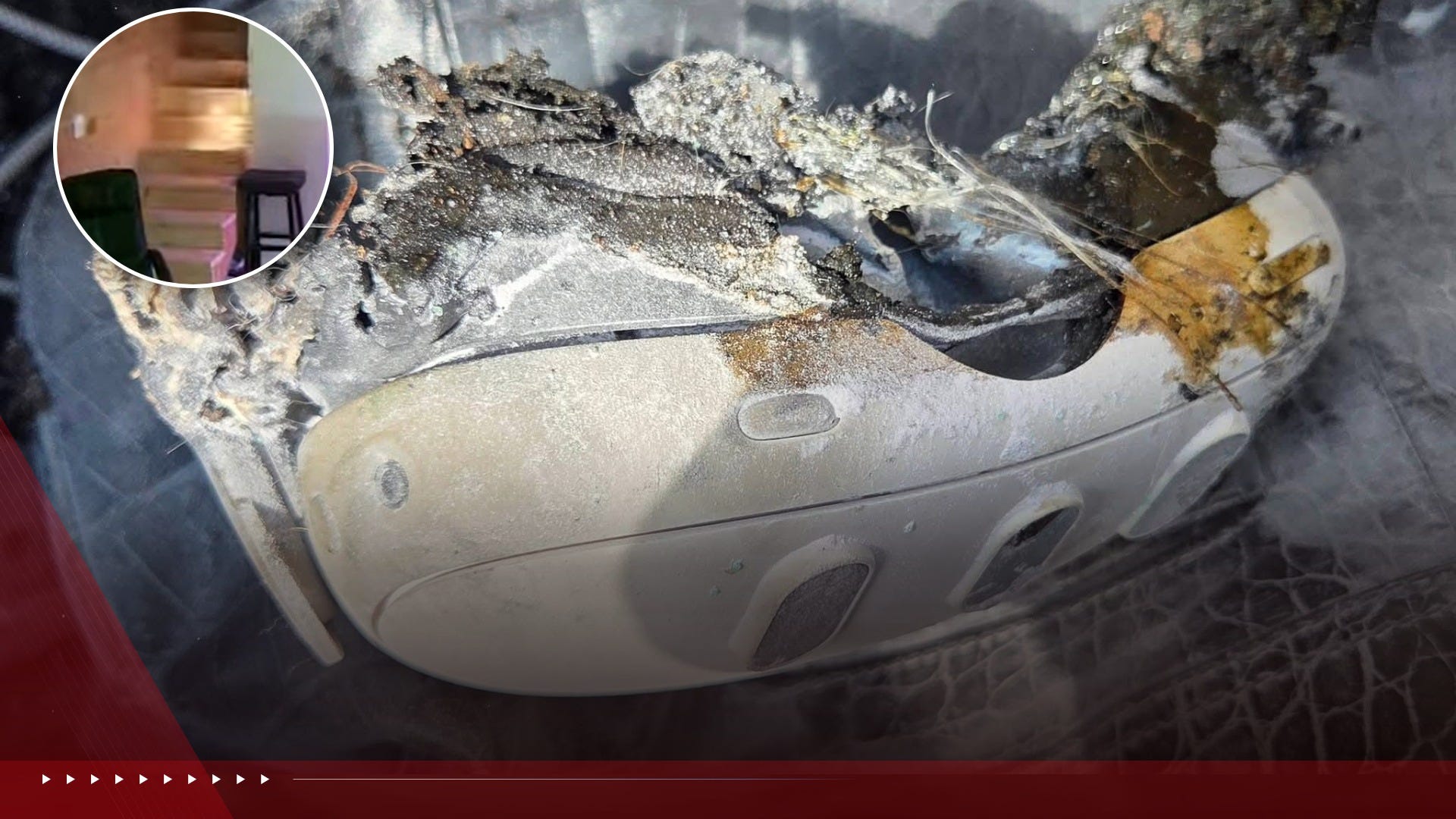 Video shows flaming piece of VR headset that exploded tumble down ...