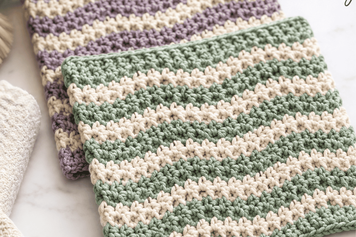 Easy crochet dishcloth pattern