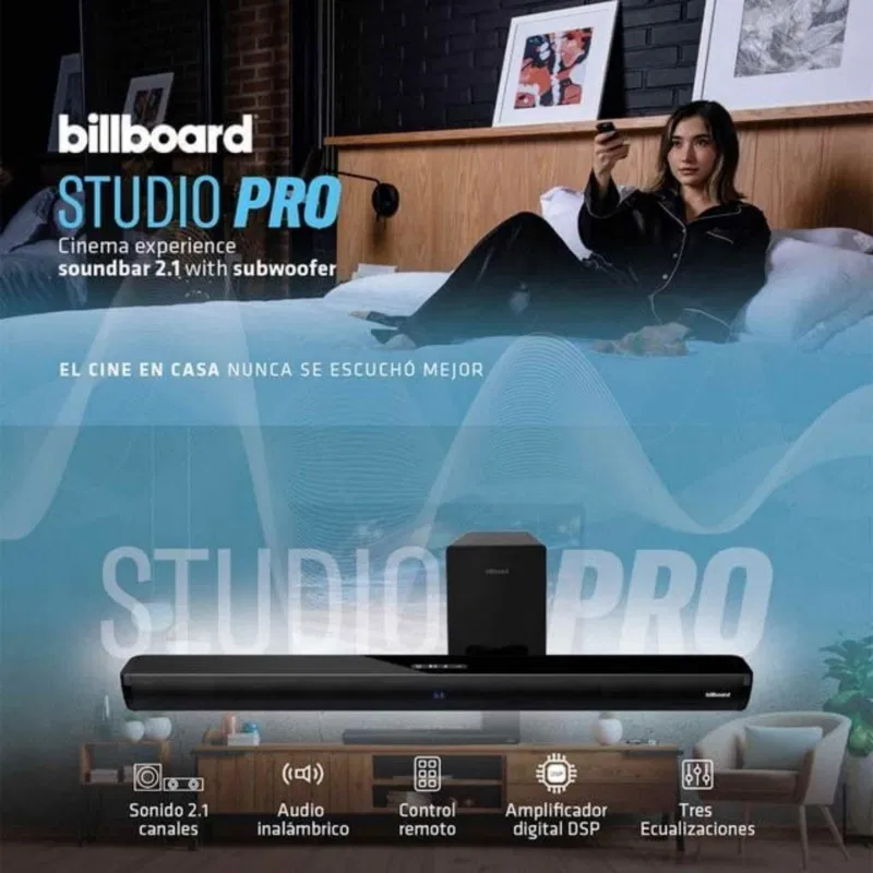Convierte cualquier sala en cine: barra de sonido Billboard con ...