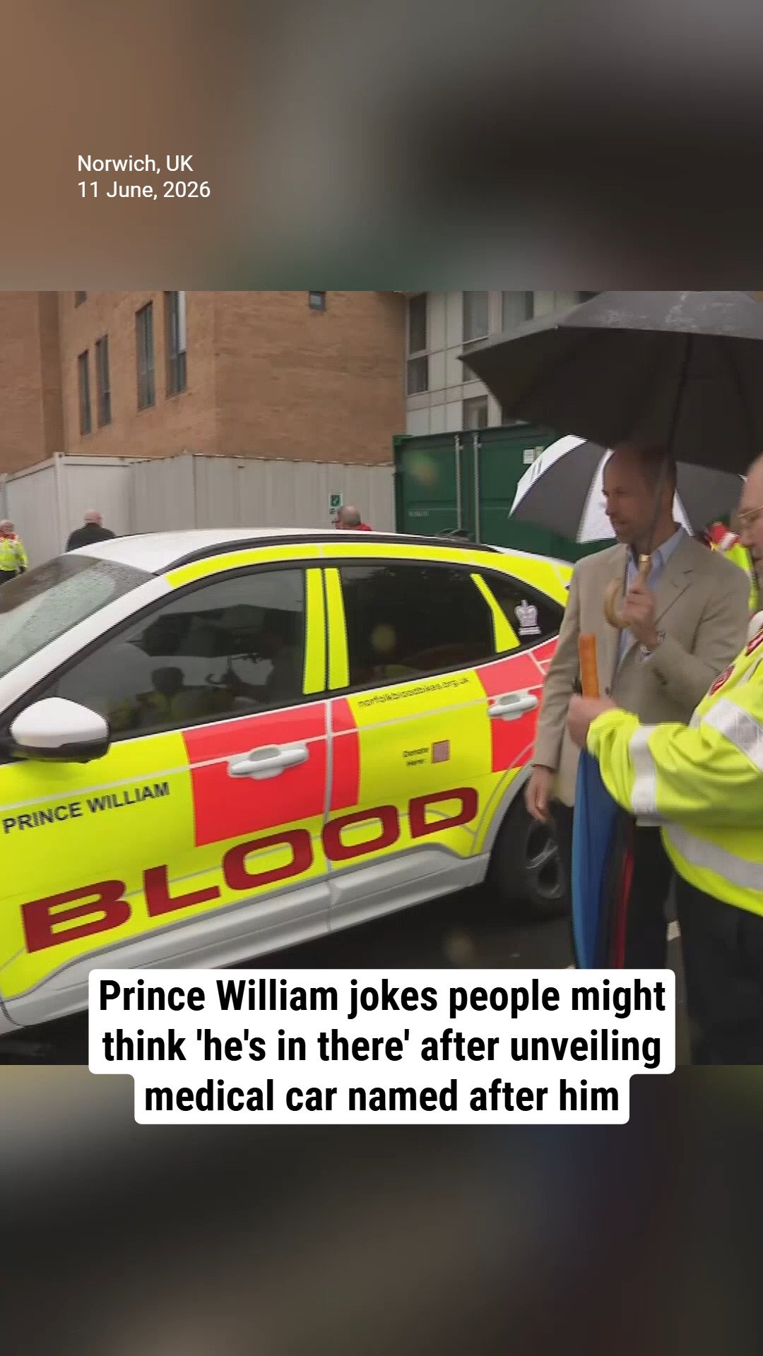 Prince William jokes people might think 'he's in there' after unveiling ...