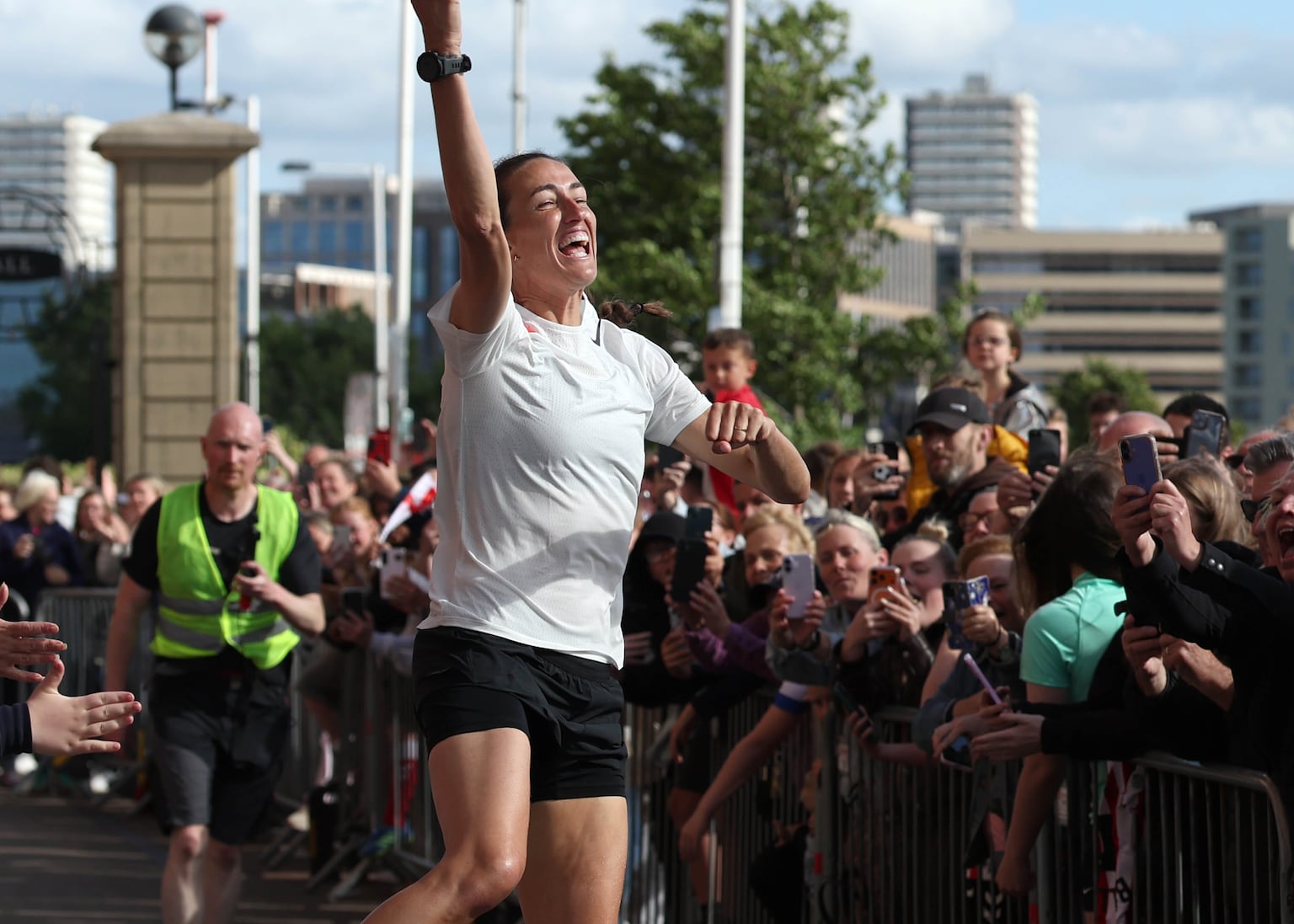 Former Lioness Jill Scott 'so overwhelmed' to finish Sport Relief challenge