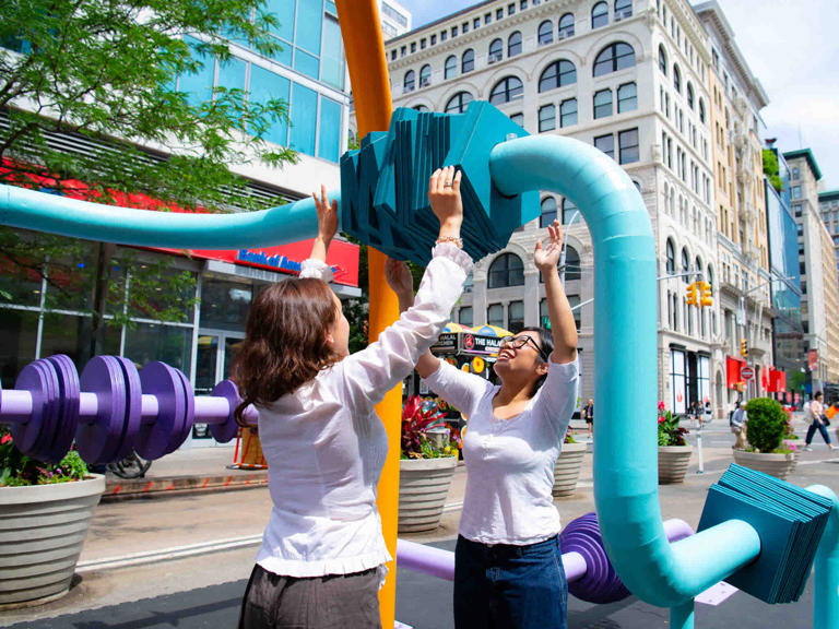 Check out this colorful new public art work in the middle of Union Square