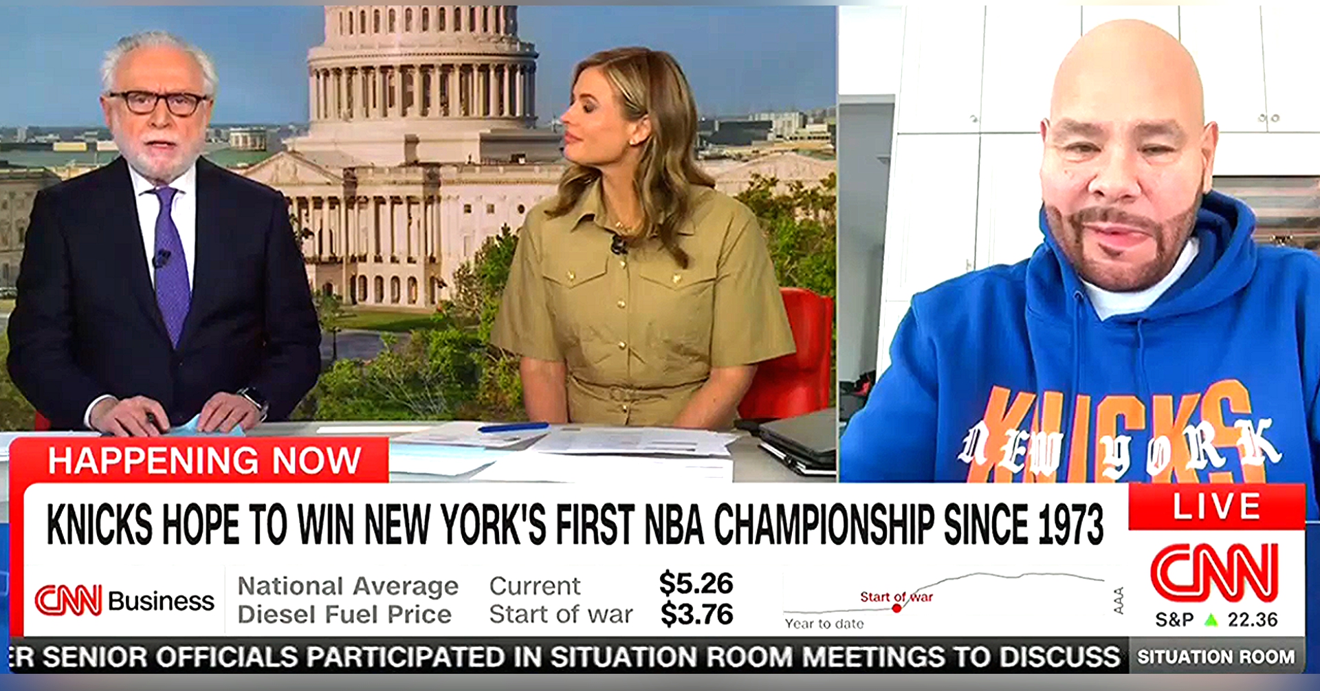 Be honest, Fat Joe— Wolf Blitzer asks rap superstar if he saw Knicks ...