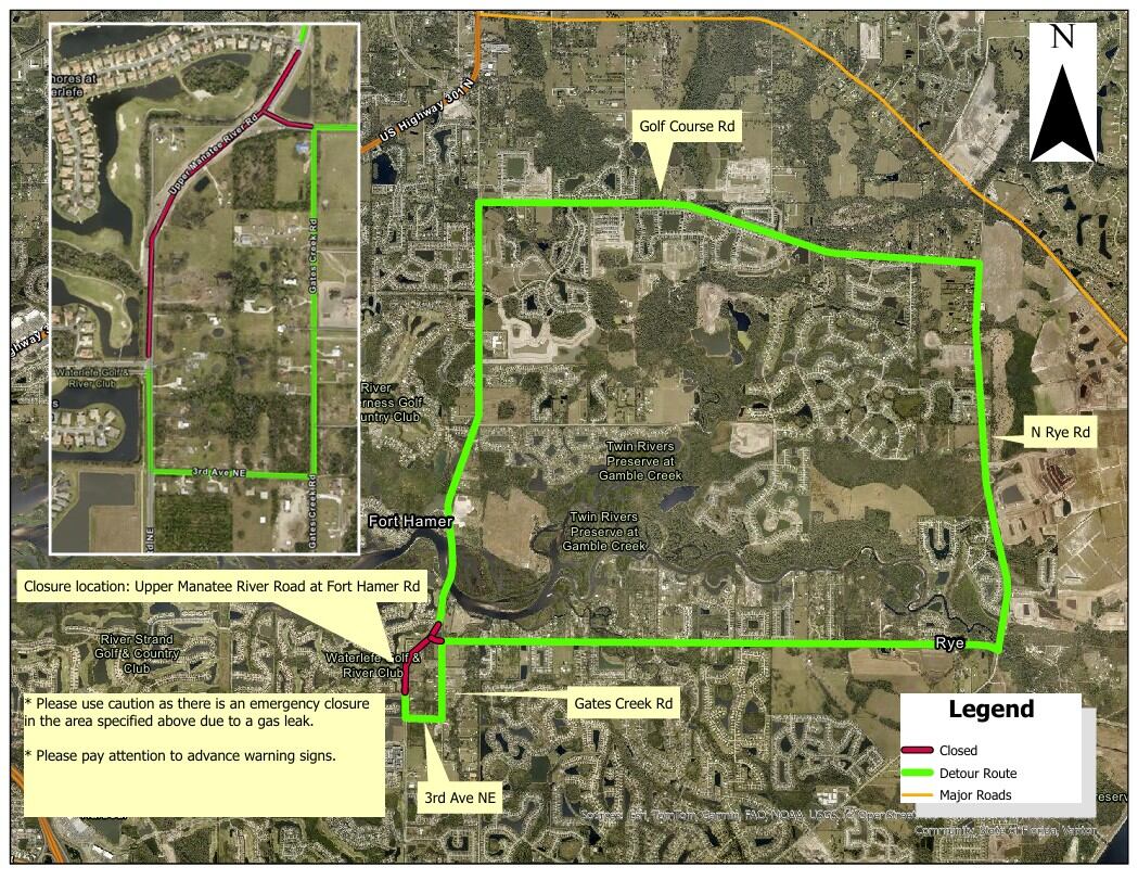 Upper Manatee River Road reopened after gas leak
