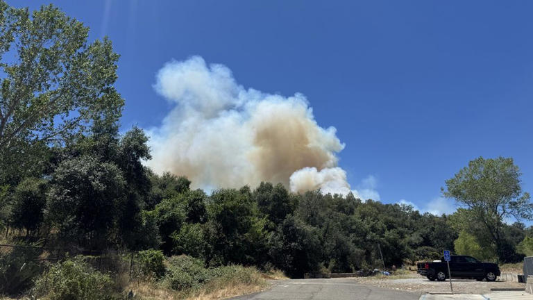 Fast-moving vegetation fire near Mercy Medical Center prompts ...