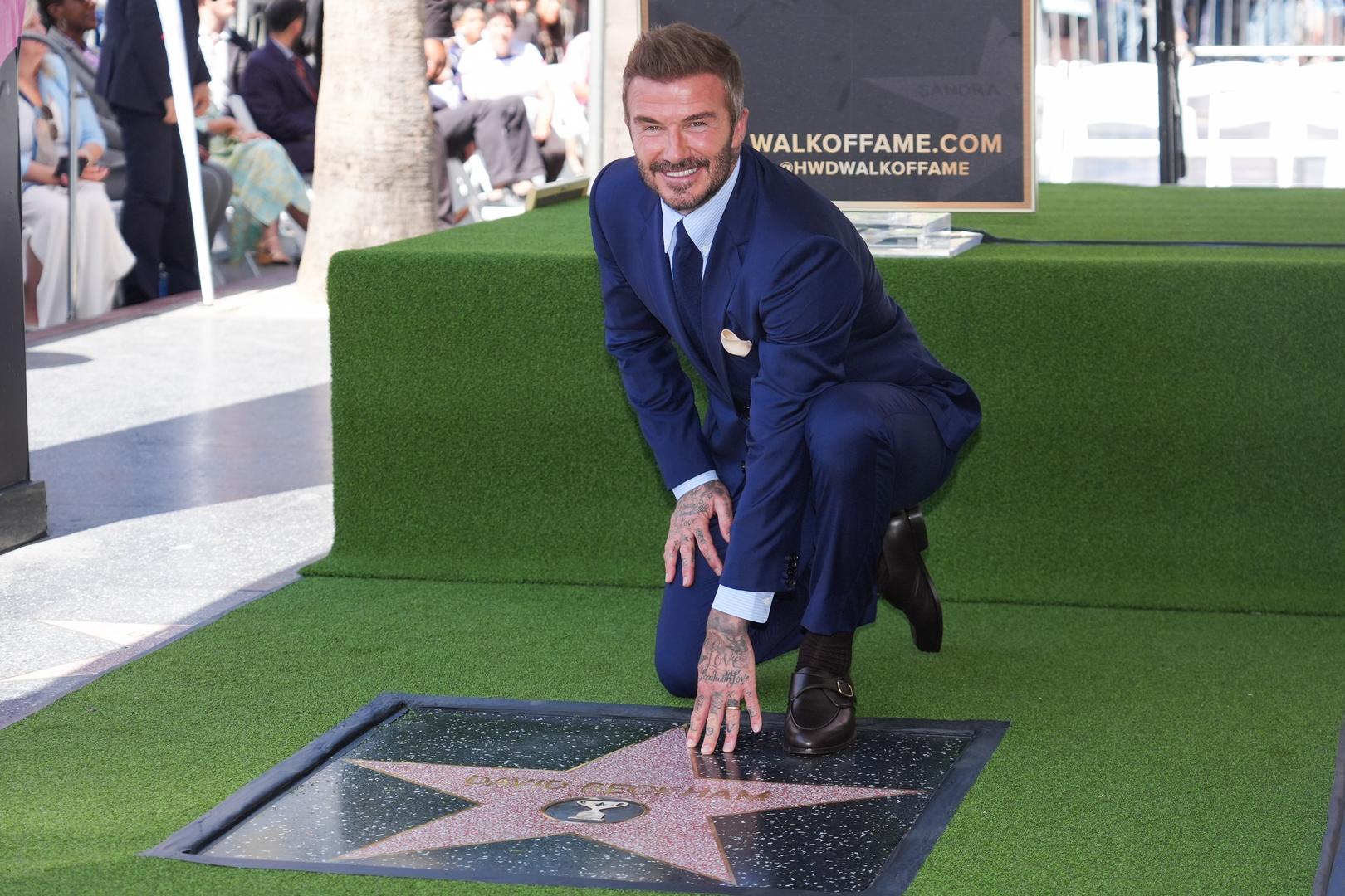 Soccer legend David Beckham receives star on the Hollywood Walk of Fame