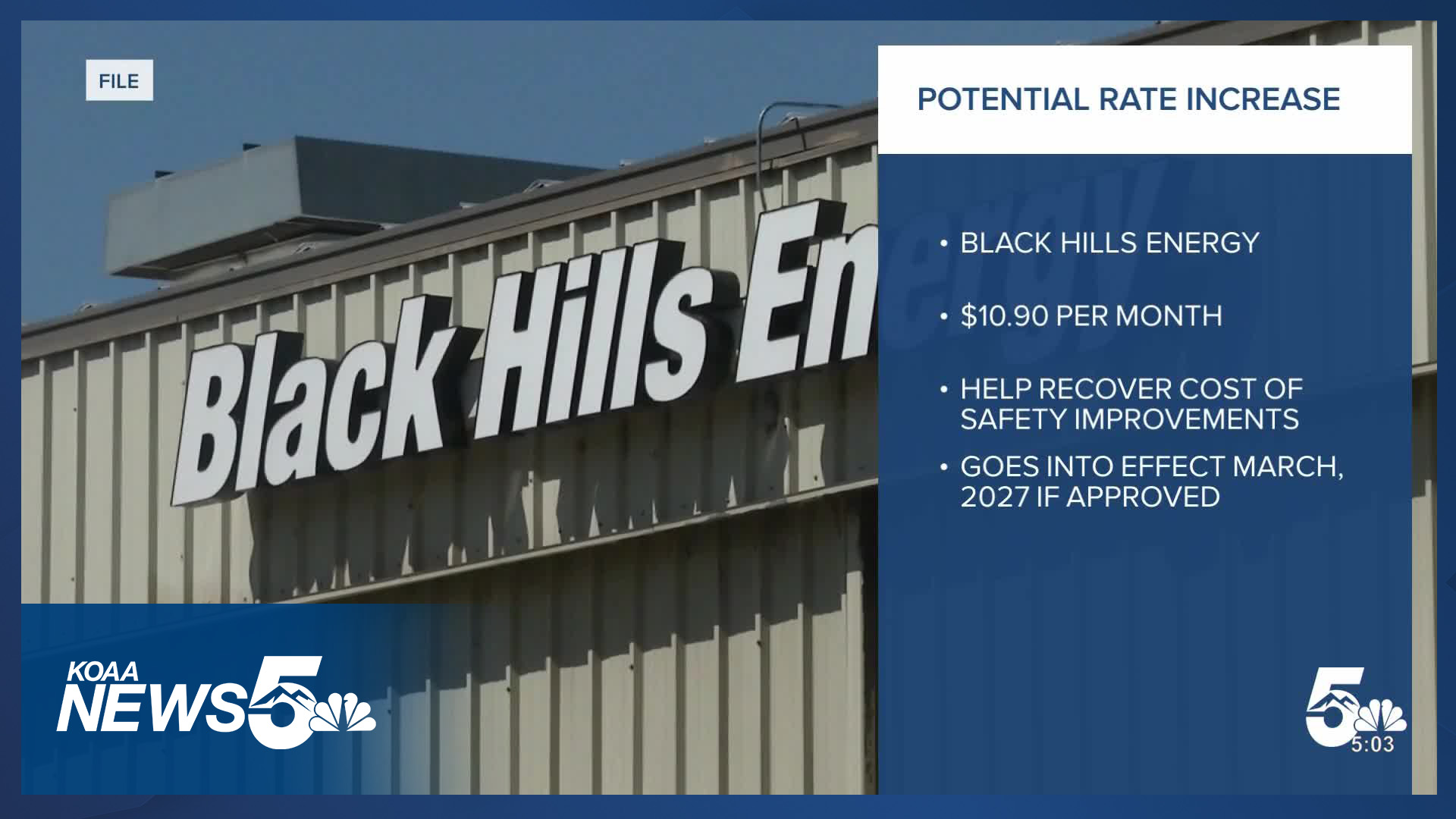 Black Hills Energy proposes rate increases for electricity