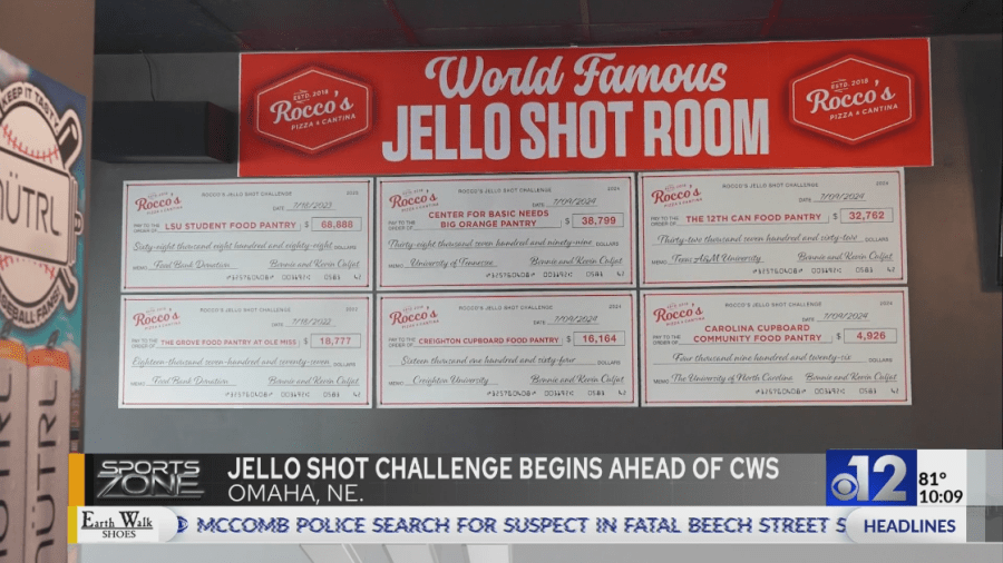 Ole Miss fans take part in 2026 CWS jello shot challenge
