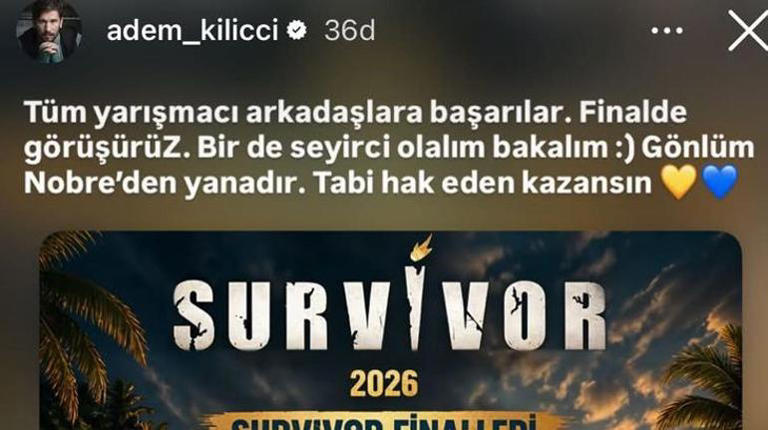 Survivor'da finale günler kaldı! Adem Kılıççı gönlündeki şampiyonu açıkladı