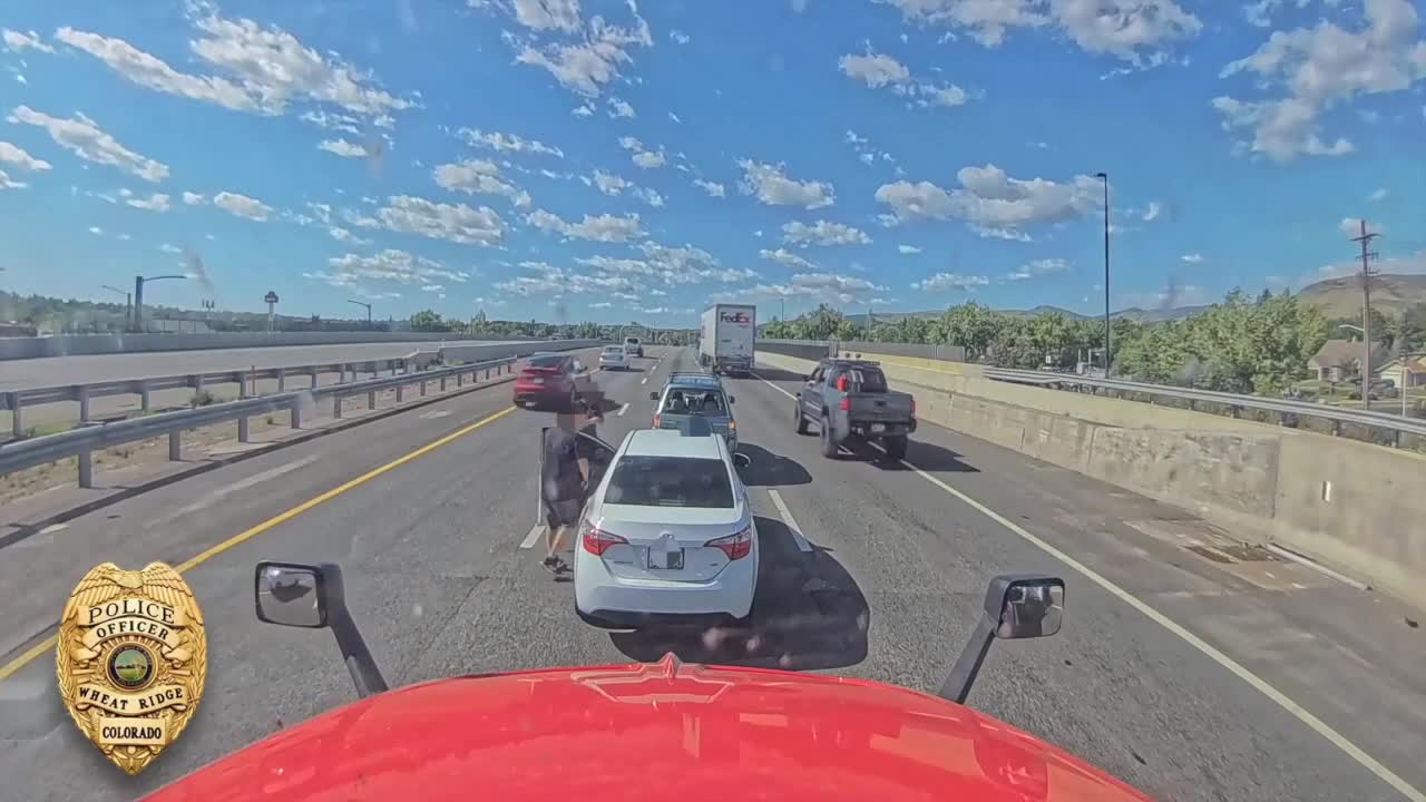 Watch: Drivers come to a stop in the middle of I-70 in road rage ...