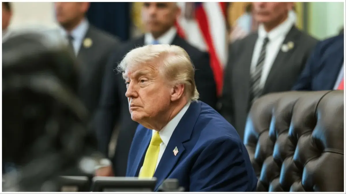 'Enough!': Trump nearly topples out of his chair and aides play dumb ...