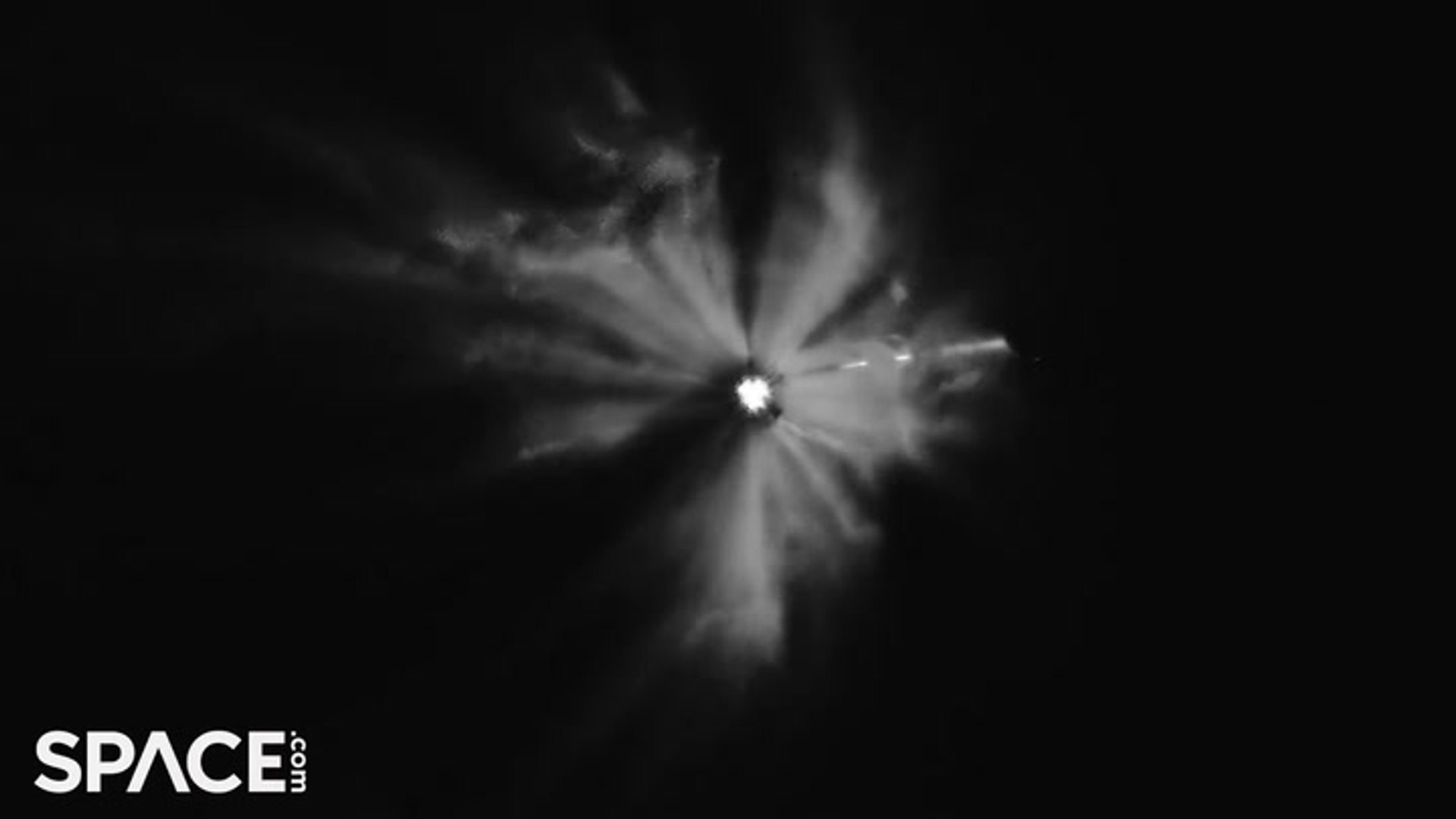 SpaceX Starship's hot staging in amazing tracking cam view