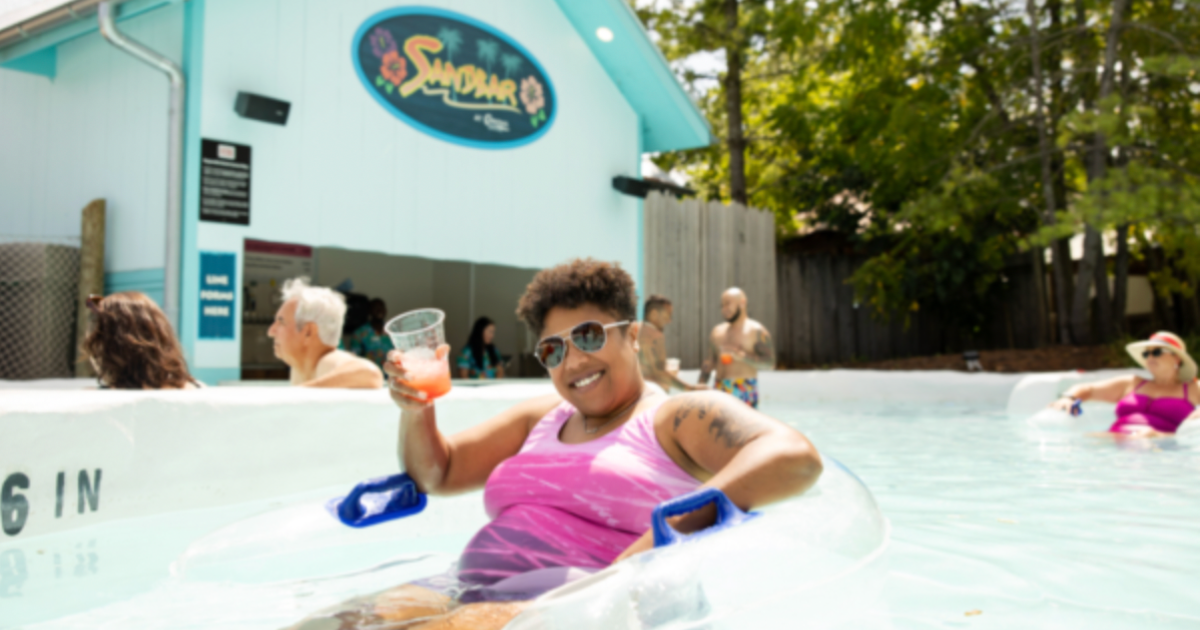 This adults-only Ohio waterpark has a swim-up bar and lazy river