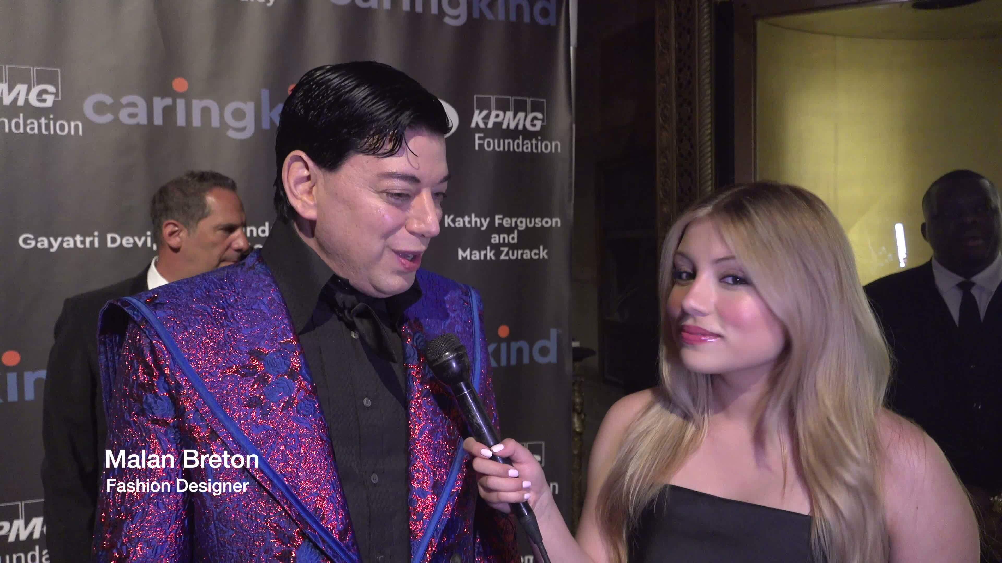 Malan Breton on fashion inspiration | CaringKind Gala NYC red carpet ...