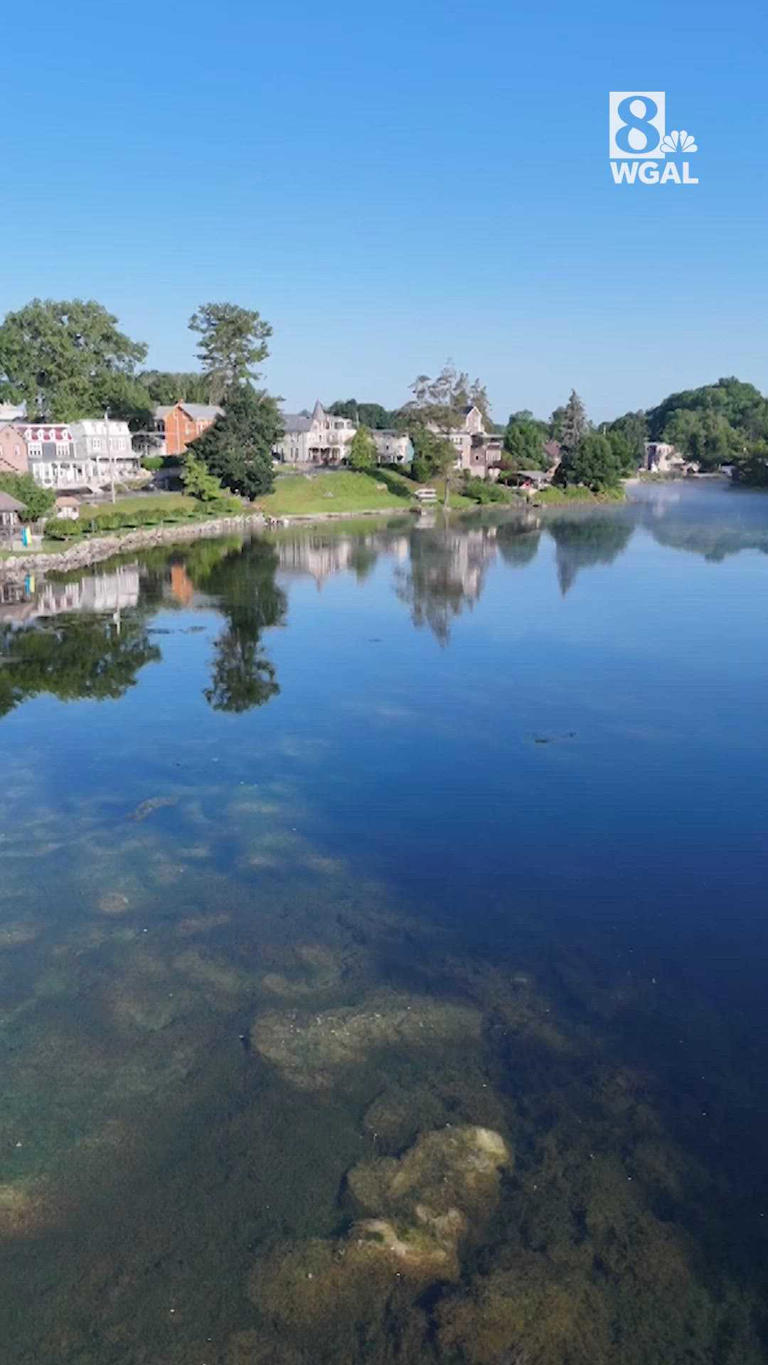 Drone flight over Boiling Springs' Children’s Lake