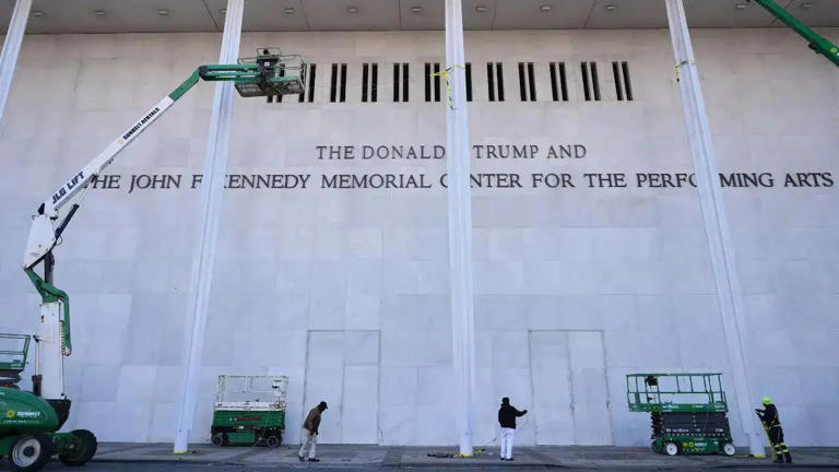 Thousands watch live as Trump's name is removed from the Kennedy Center ...