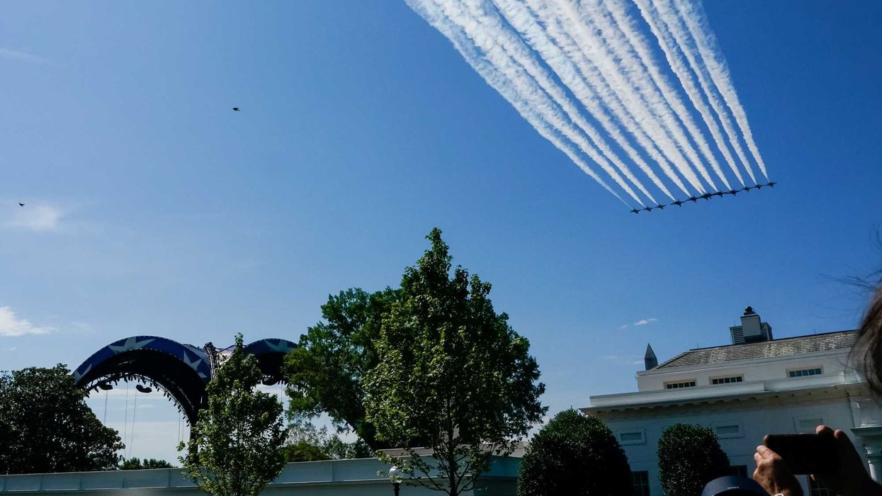 Internet criticizes Trump's military flyover on 80th birthday