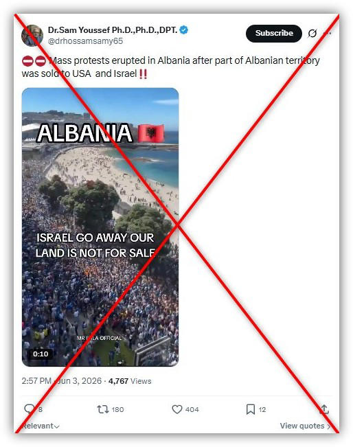 Football celebration clip mislabeled as Albanian protests against ...