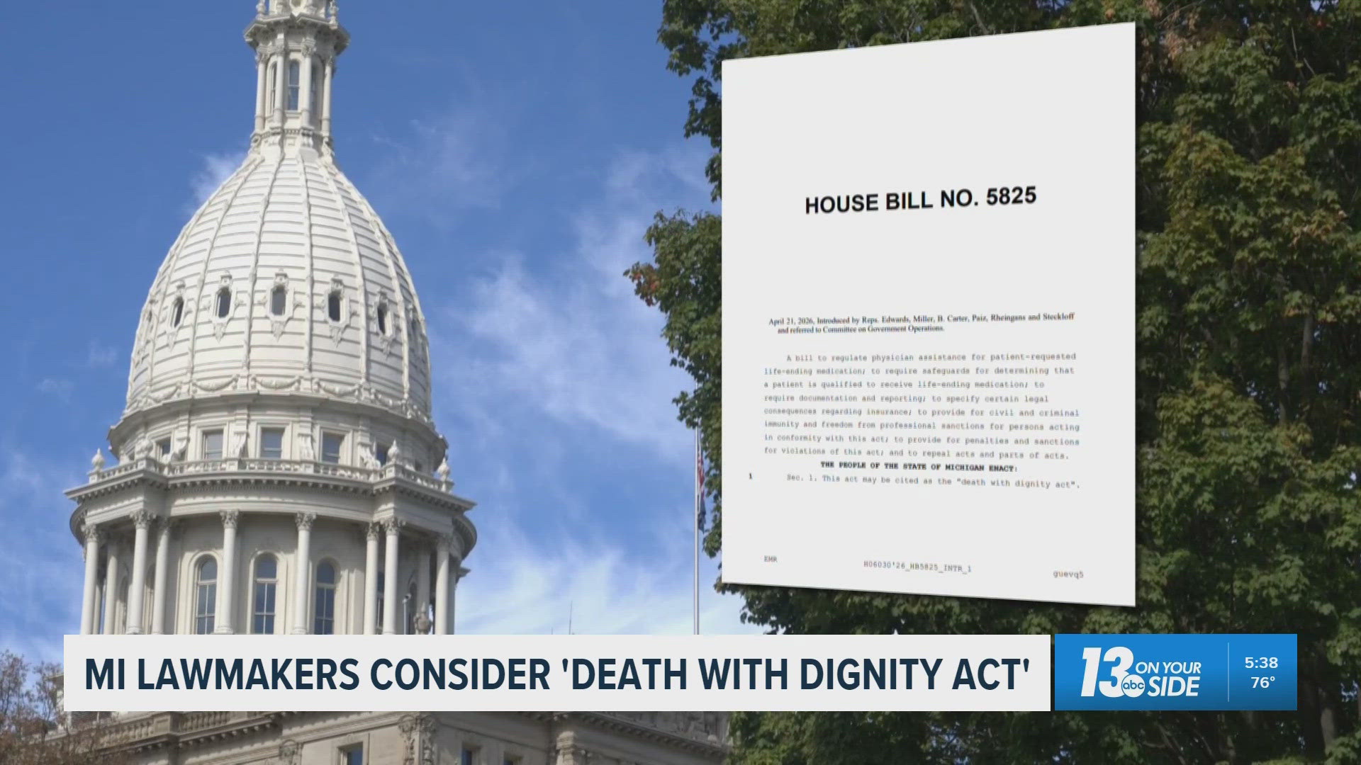 Michigan lawmakers consider 'Death With Dignity Act'