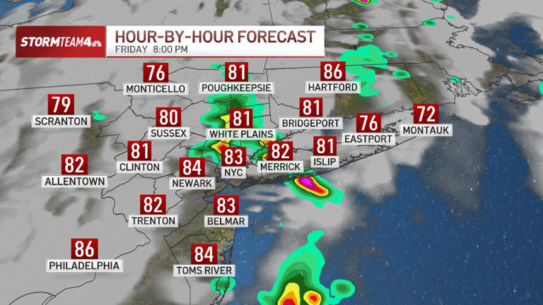 Hour-by-hour radar outlook as NYC in 'very likely' zone for damaging ...