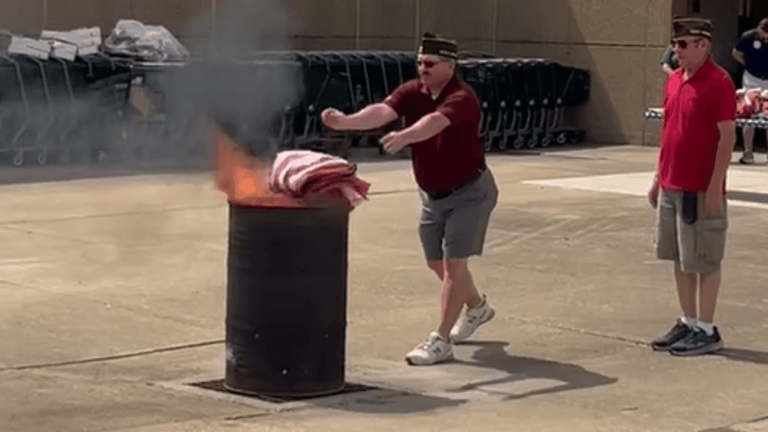 Veterans groups retire dozens of US flags in Flag Day ceremony at ...