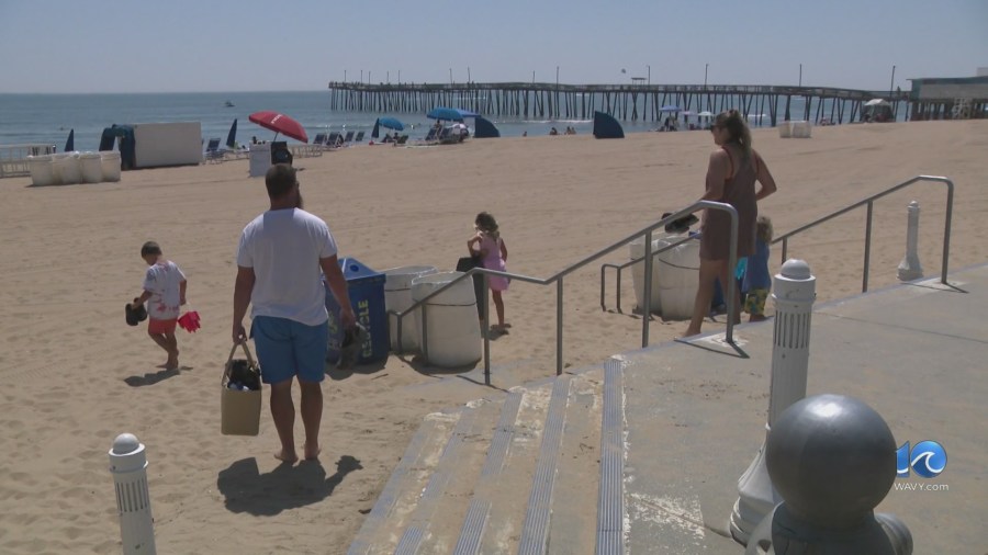 Blistering heat on the oceanfront sand