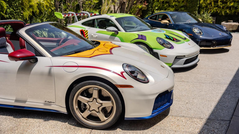Three 1-of-1 Porsche 'Toy Story' edition cars debut at 'Toy Story 5 ...