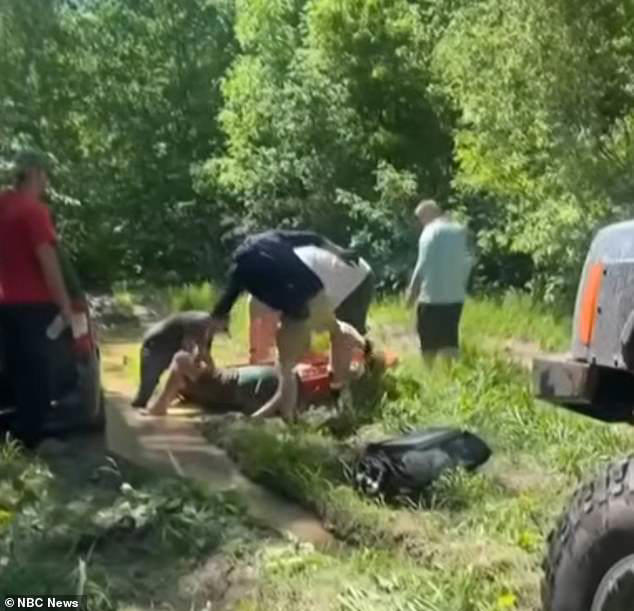 Good Samaritans discover missing woman who was stuck in a puddle of mud ...