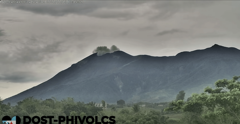 Kanlaon Volcano emits ash Saturday morning; Alert Level 2 stays