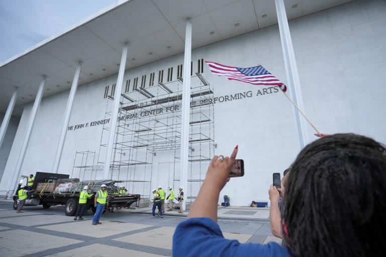 Trump’s name removed from Kennedy Center in predawn operation