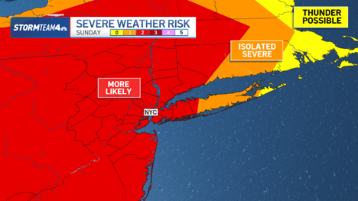 Severe storms possible Sunday night after weekend scorcher