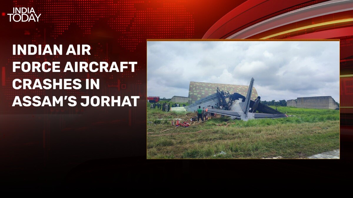Air Force fighter jet crashes in Assam's Jorhat, breaks in two; probe ...