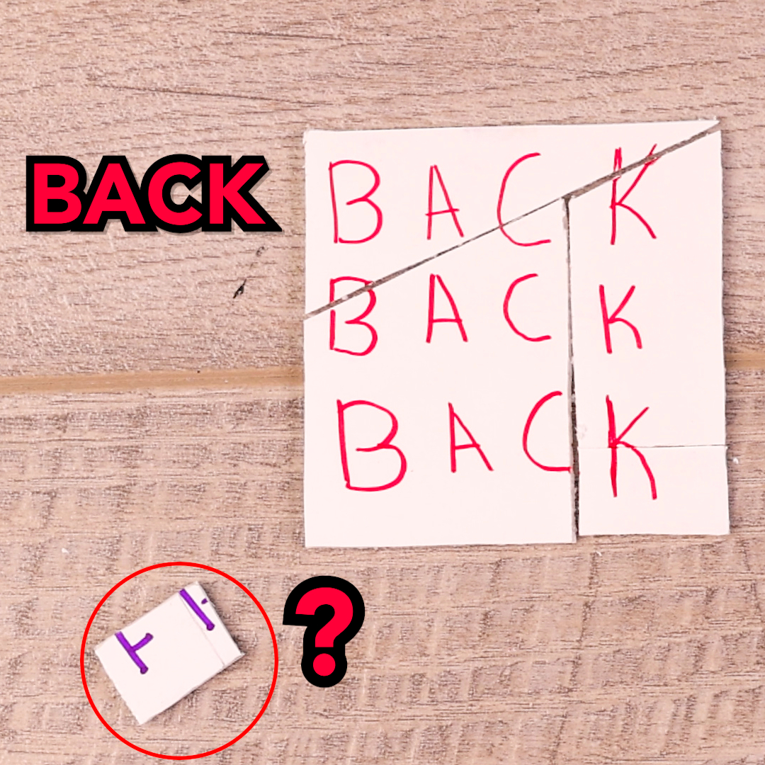 The magic of flip sides, front and back!