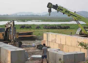 Construction of elevated railway corridor in Deepor Beel commences