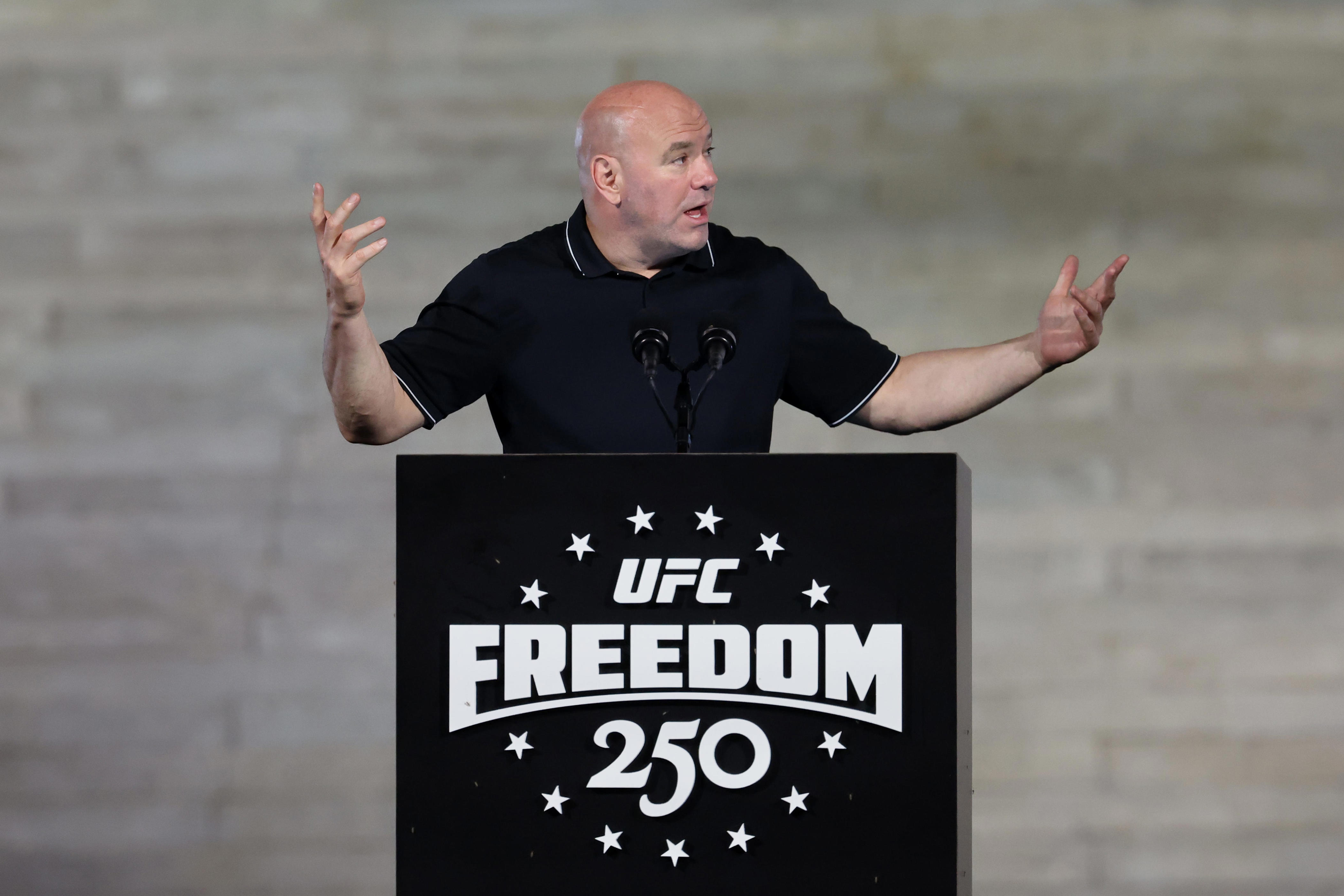 Dana White reacts to Ilia Topuria's 'rough night' at UFC Freedom 250