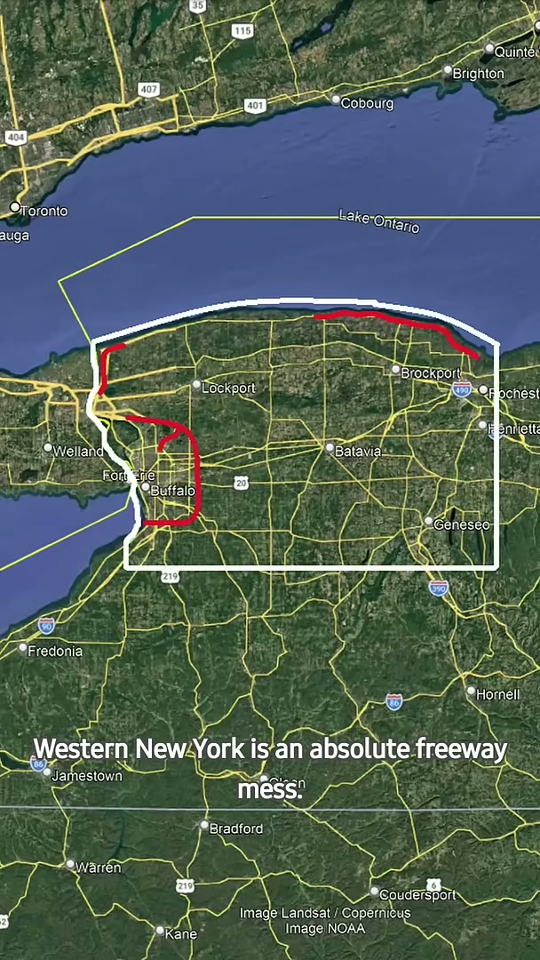 New York's absolute freeway disaster #geography