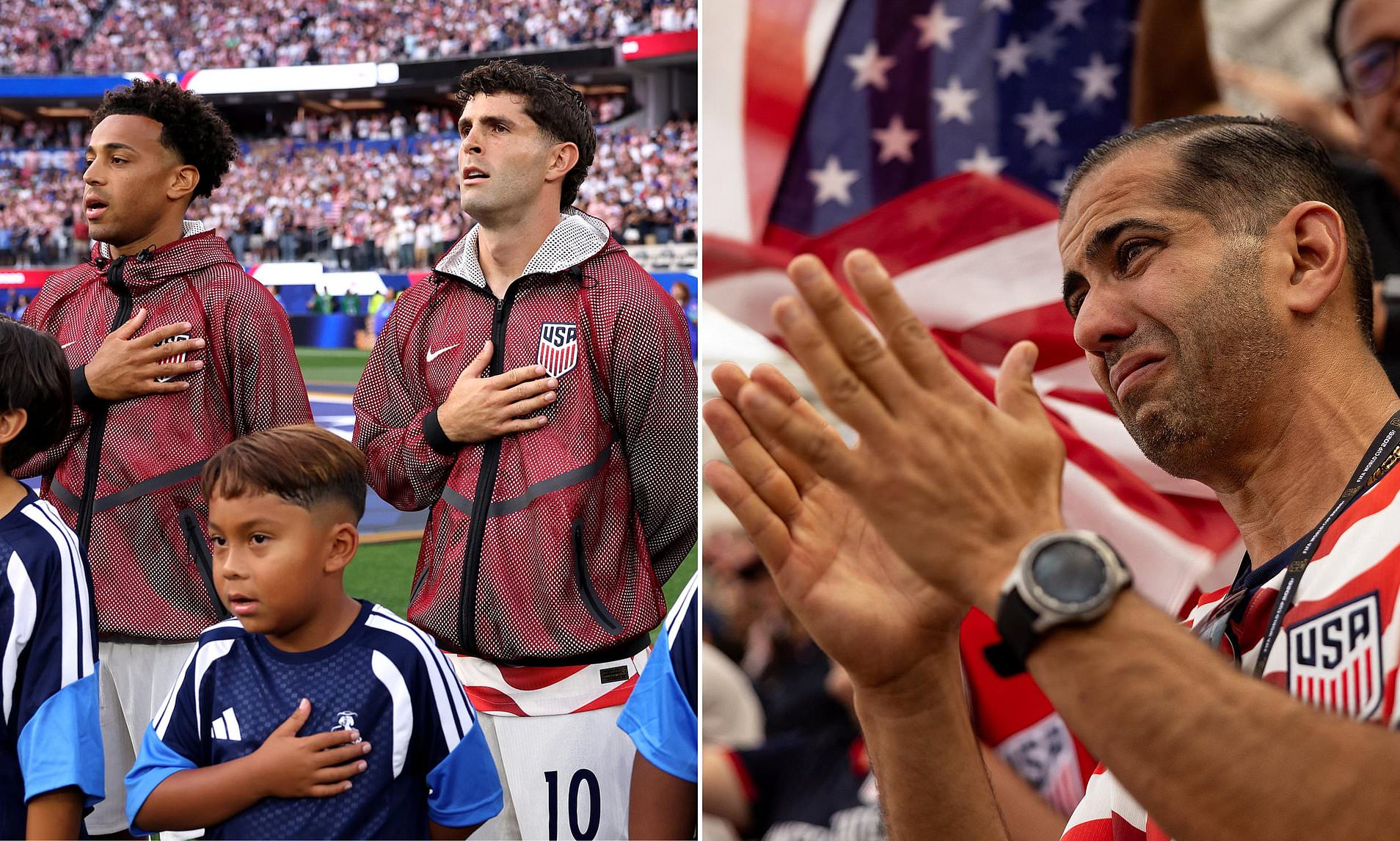 USA soccer fans left in tears by spine-tingling national anthem as ...