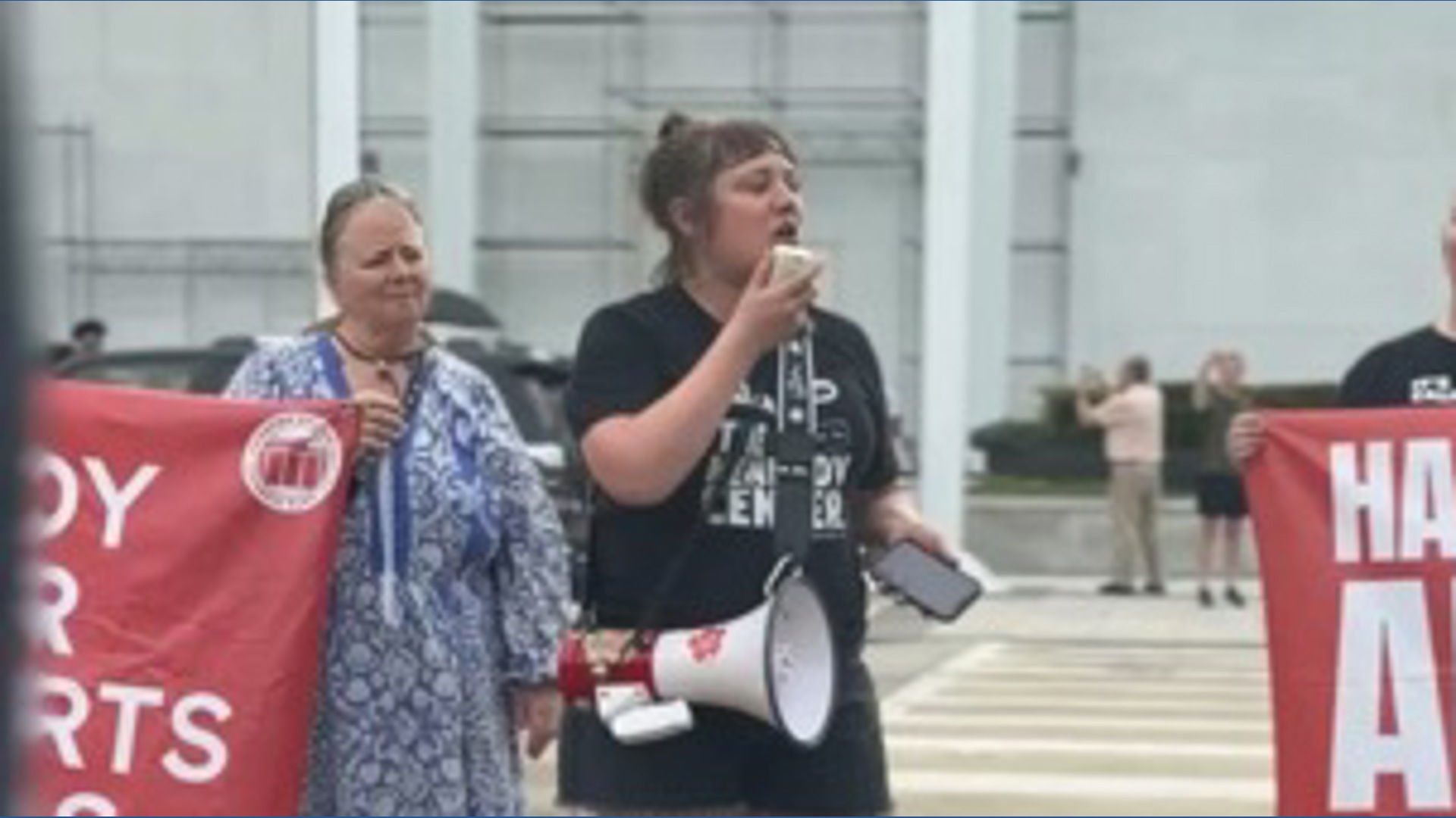 Former Kennedy Center employee speaks out at protest