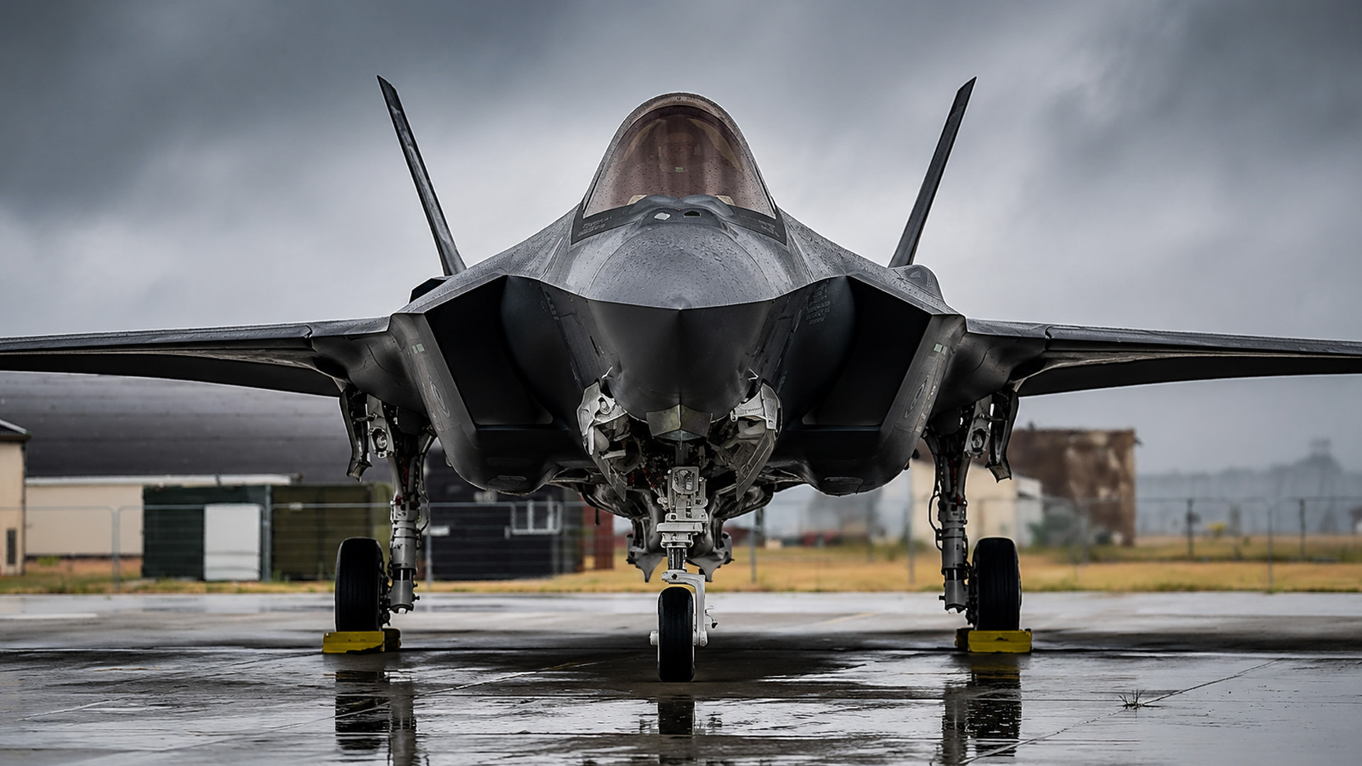 US Air Force crews prepare F-35 stealth jets for mission