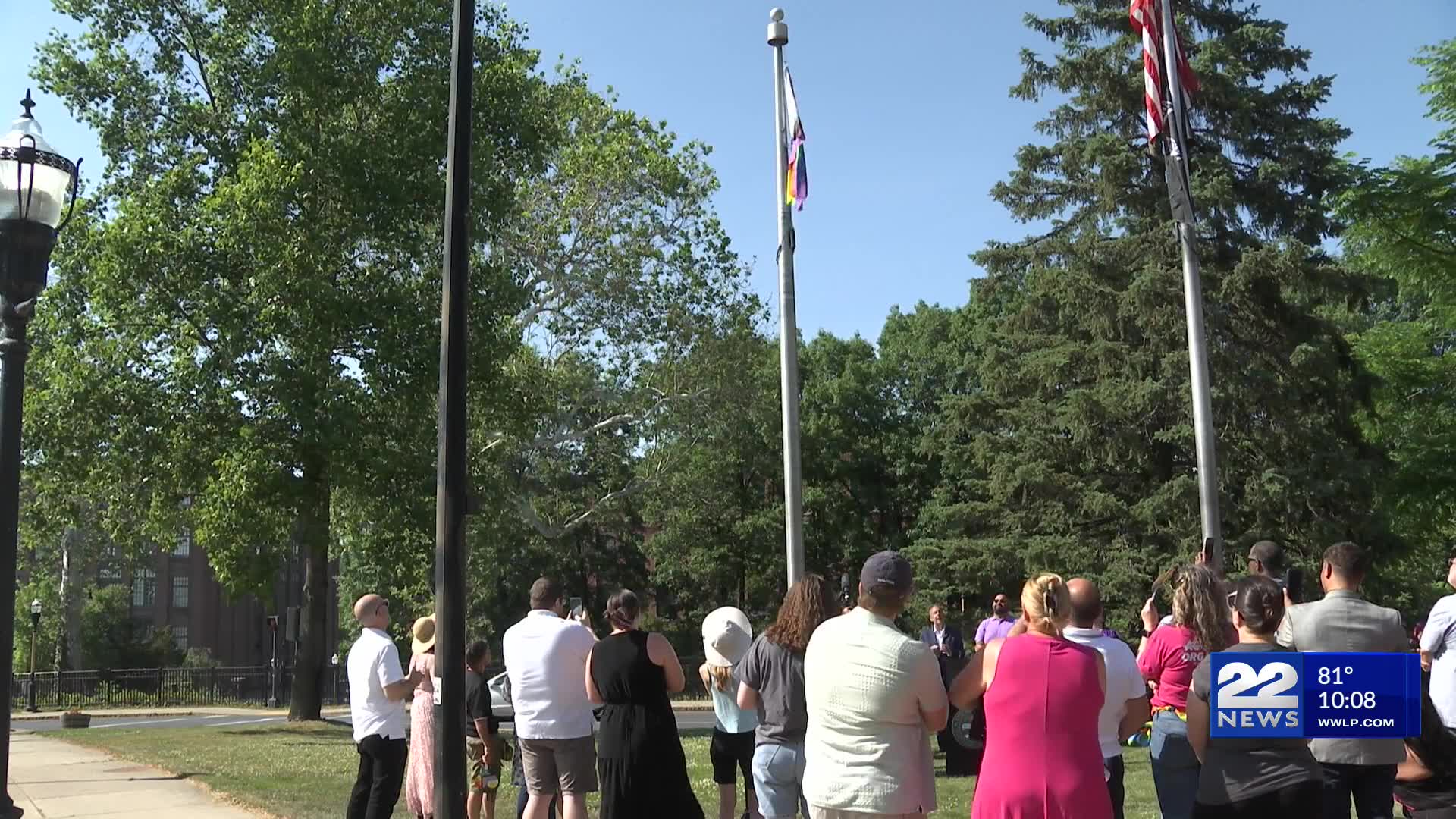 Pride weekend kicks off in Chicopee with flag-raising ceremony