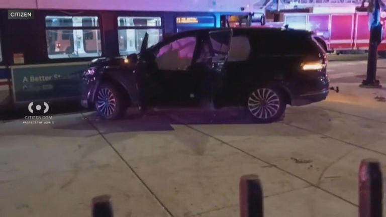 6 injured when SUV crashes into CTA bus on Near South Side
