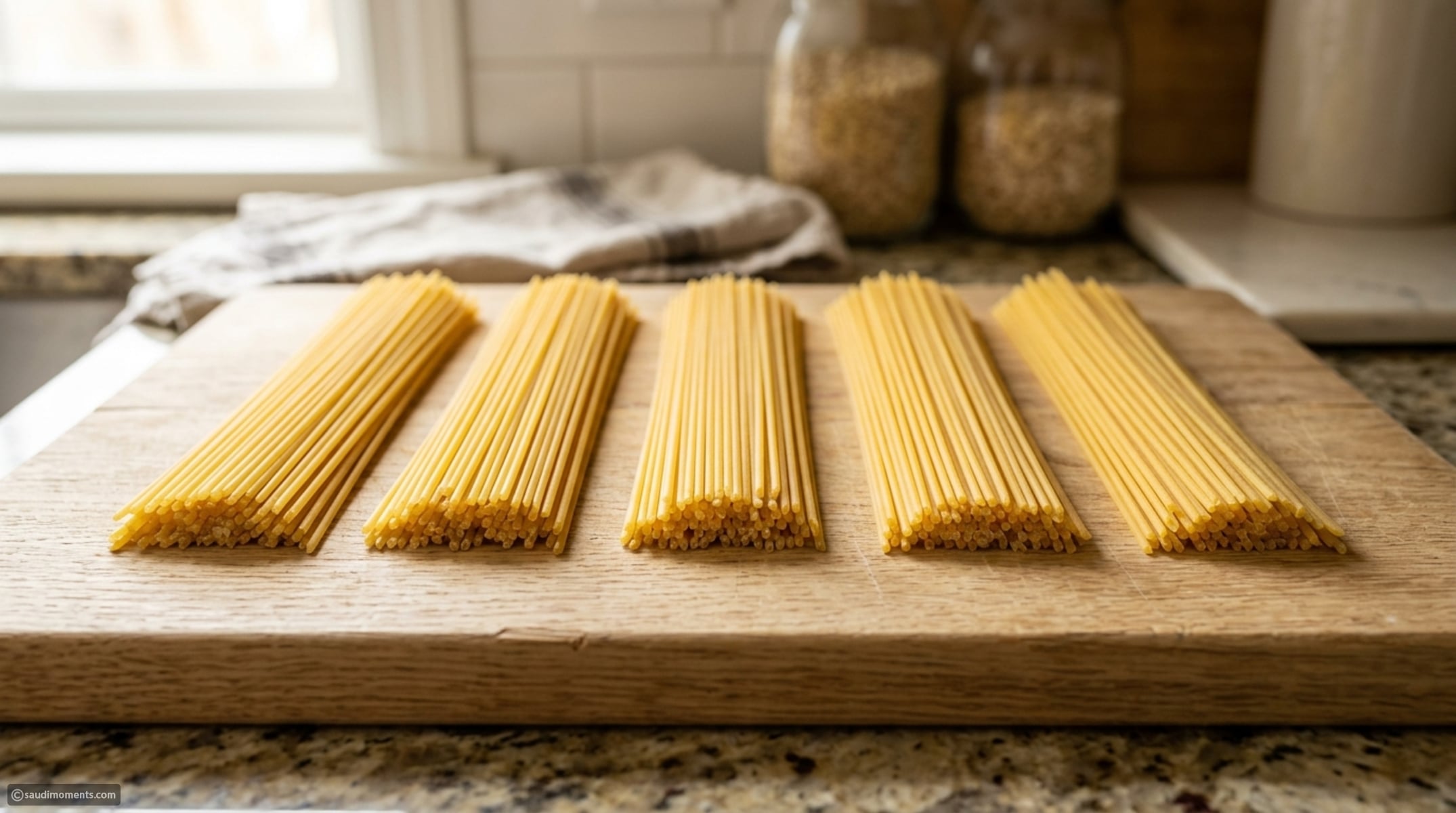 Instructions for making spaghetti in the microwave with noodles and sauce