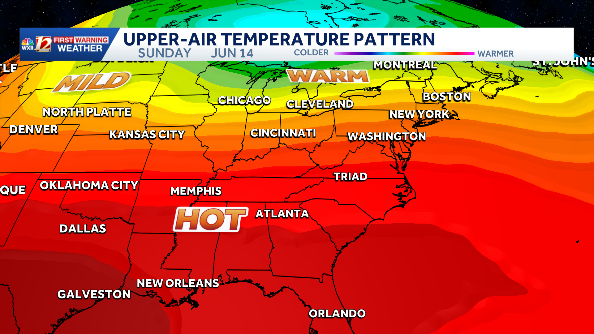 Hot 90s will continue for the Triad this weekend | Severe storm risk ...