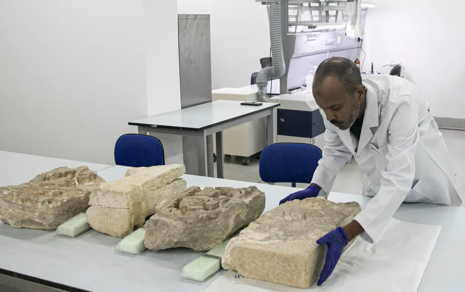 Aswan sarcophagus and Nile Delta temple unearthed