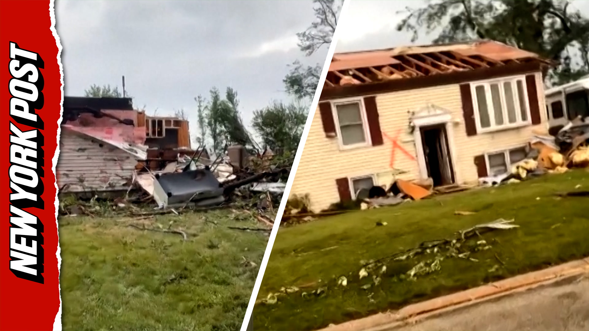Video captures scary aftermath of tornado that ripped through Illinois city