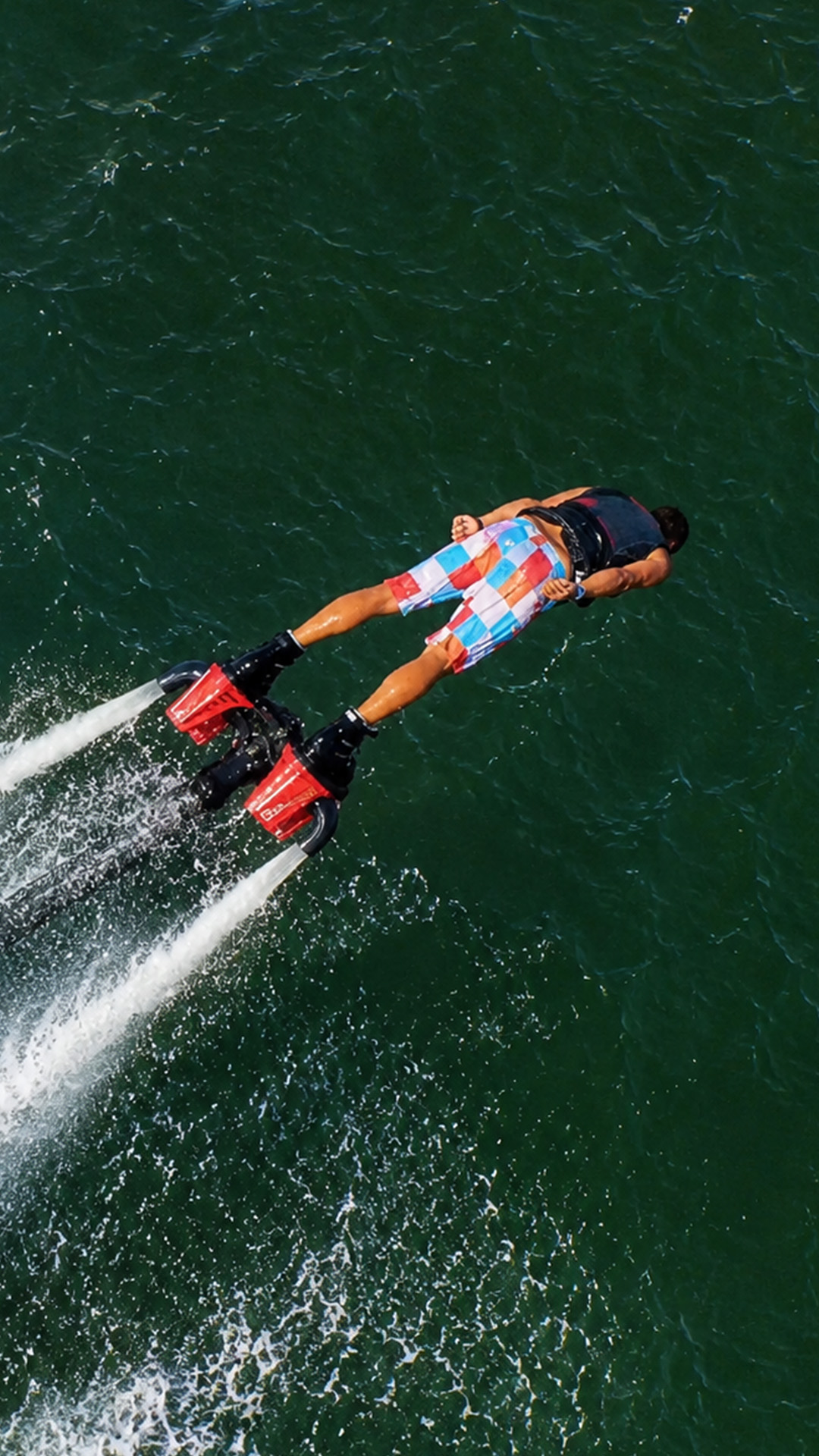 Watching a hoverboard glide across open water