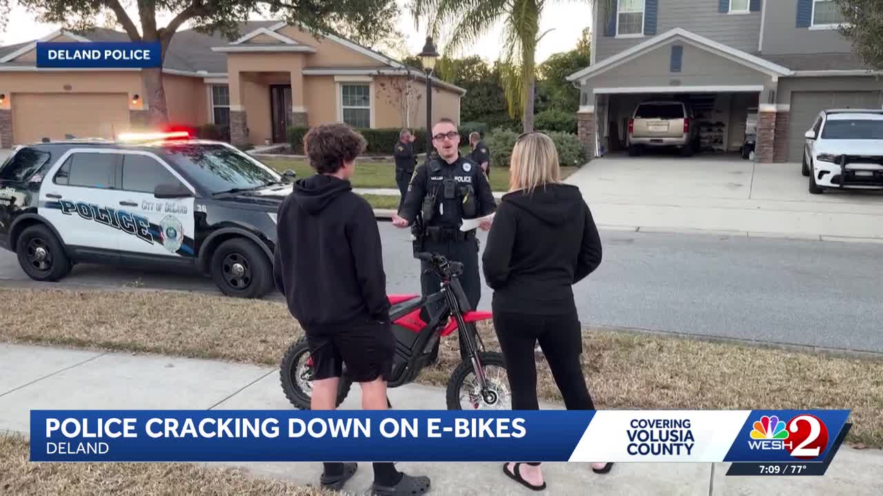 Police cracking down on e-bikes in DeLand
